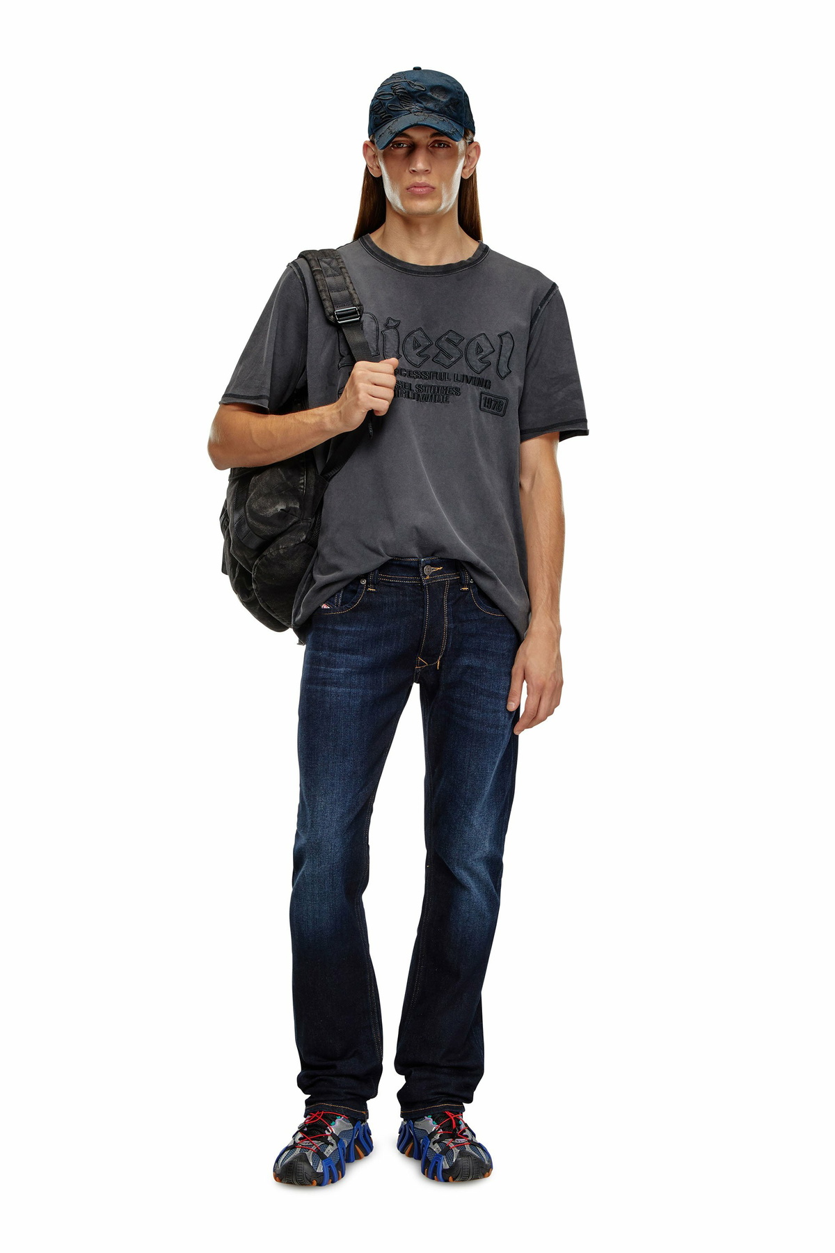 Diesel Regular Jeans - 1985 Larkee - Jeans Mens in Blue Diesel
