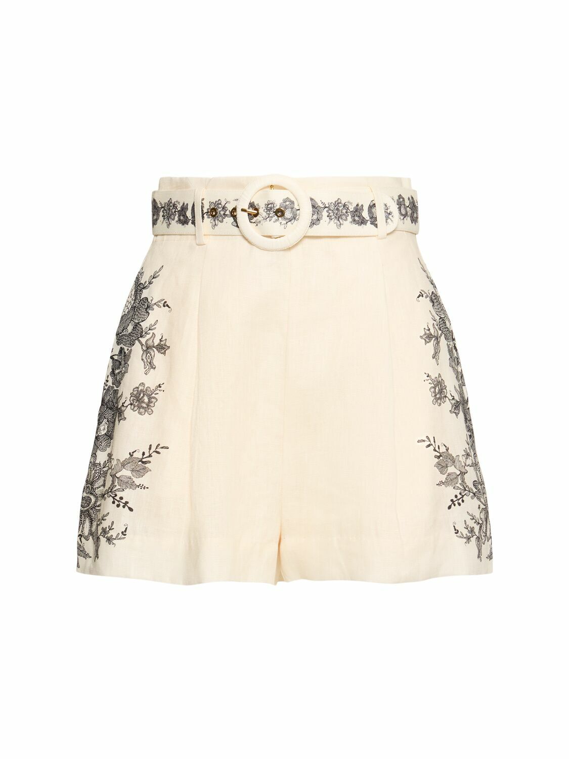 ZIMMERMANN Flat Linen Shorts Zimmermann