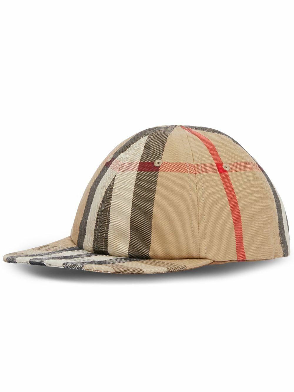 BURBERRY - Checked Cotton Cap Burberry