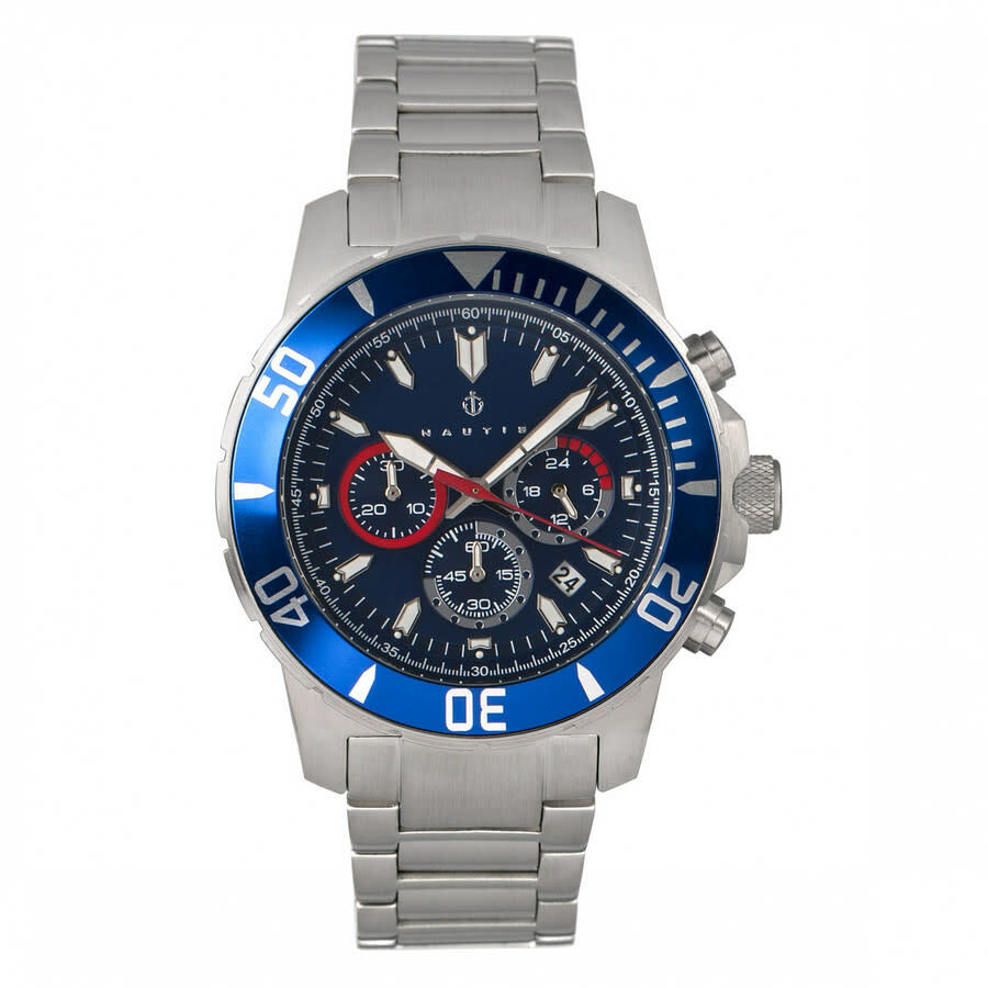 Nautis Dive Chrono 500 Chronograph Quartz Black Dial Mens Watch 17065-D ...