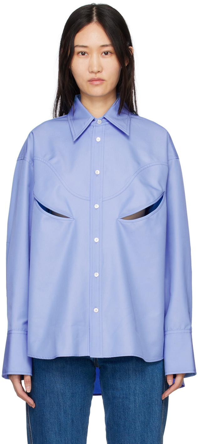 Commission Blue Cutout Shirt Commission