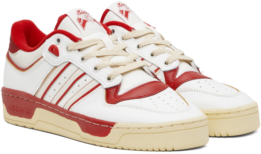 adidas Originals White & Red Rivalry Low 86 Sneakers adidas Originals