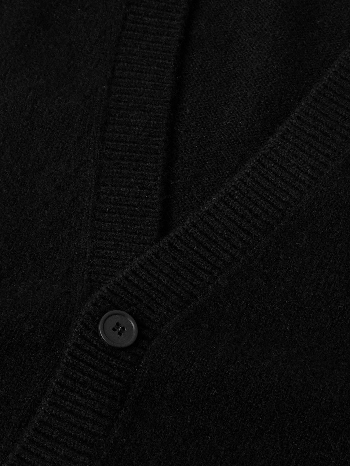 Maison Kitsuné - Bold Logo-Appliquéd Wool Cardigan - Black Maison Kitsune