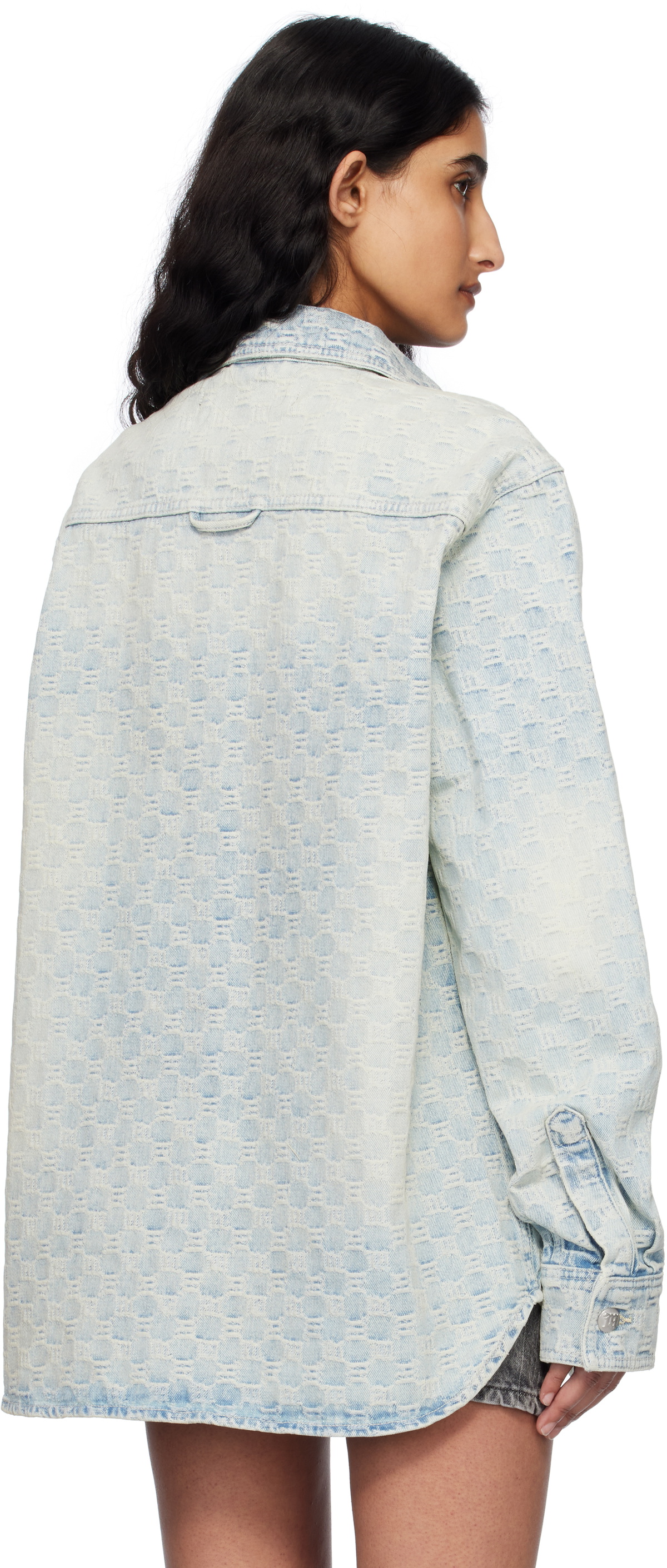 MISBHV Blue Monogram Ocean Washed Denim Overshirt MISBHV