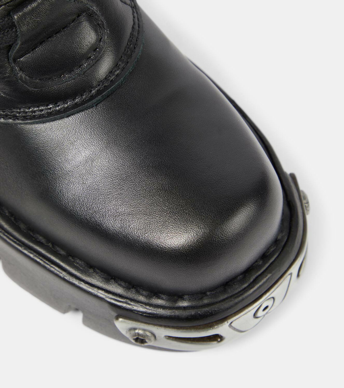 Rabanne x New Rock embellished leather biker boots Paco Rabanne