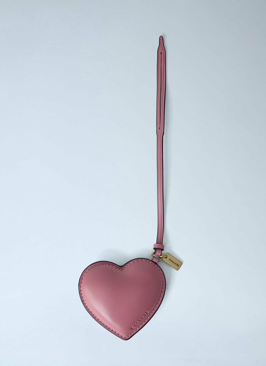 Coach Heart-Shaped Leather Bag Charm Coach