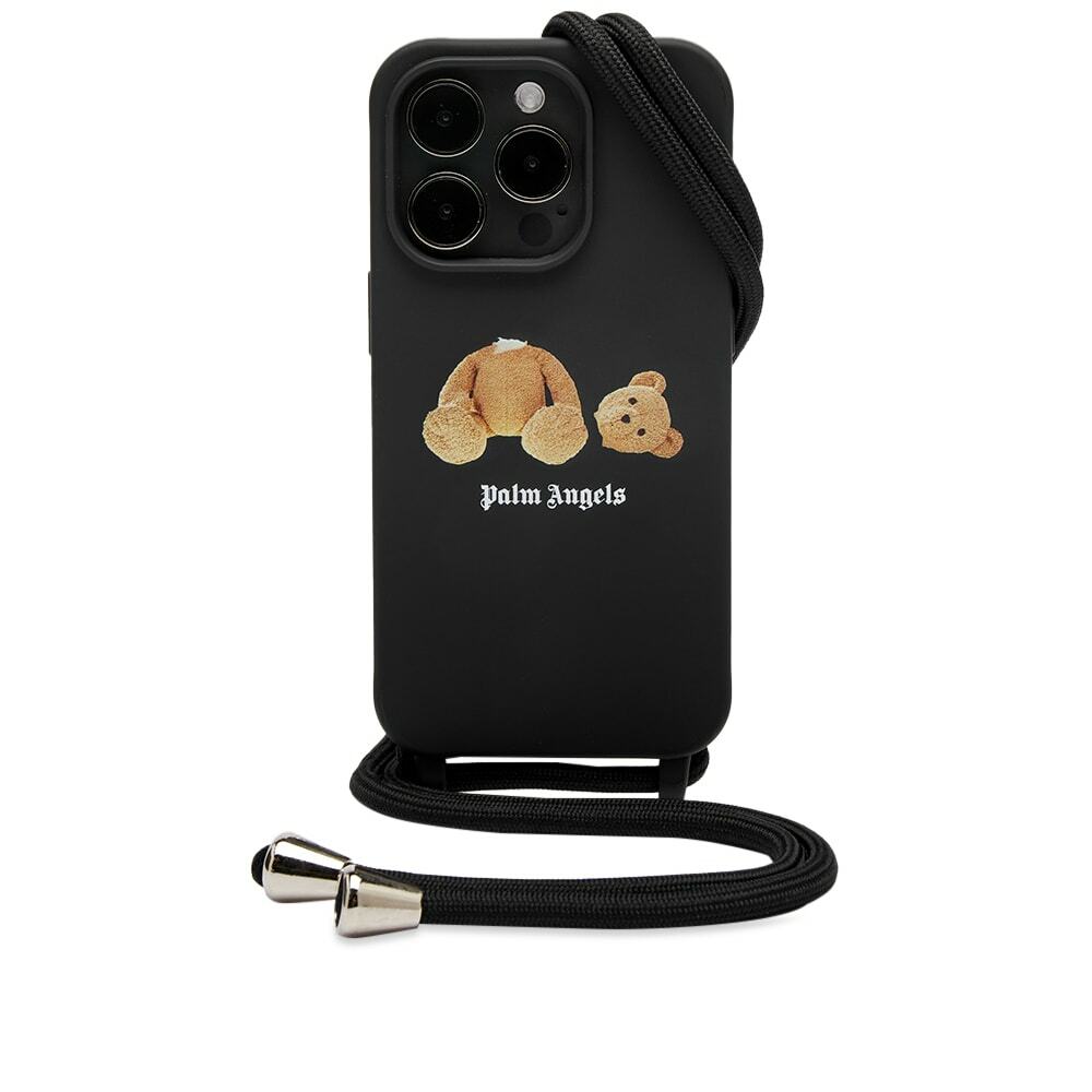Palm Angels Men's Bear iPhone 14 Pro Case in Black/Brown Palm Angels