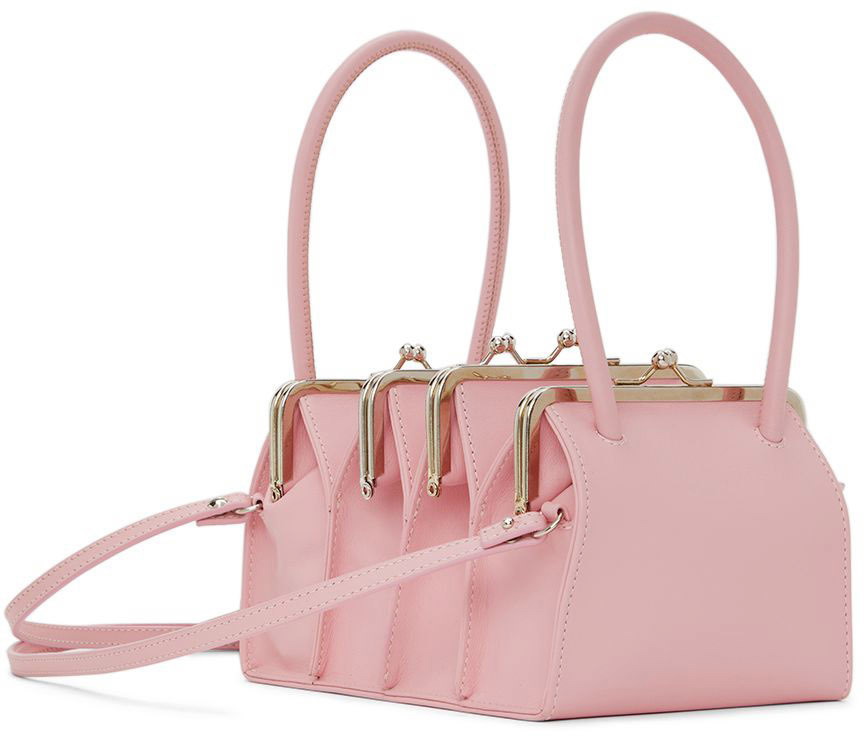 FIDAN NOVRUZOVA Pink Four Clasp Boa Bag FIDAN NOVRUZOVA