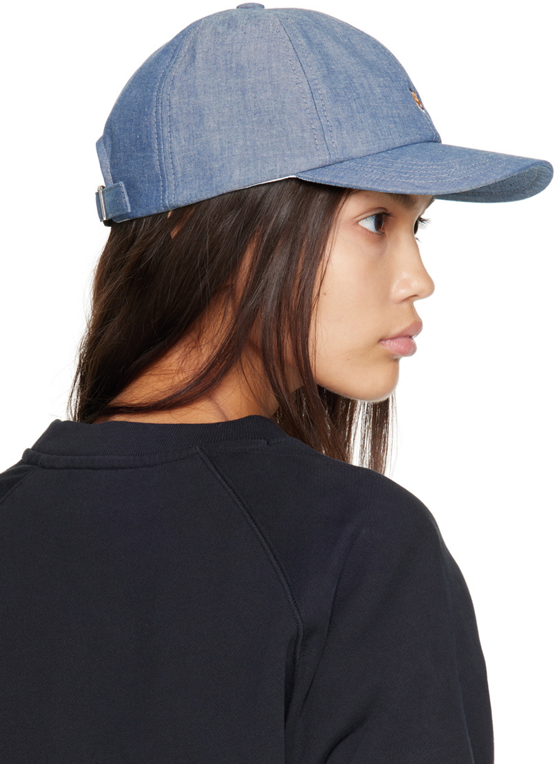 Maison Kitsuné Blue Small Fox Head Cap Maison Kitsune