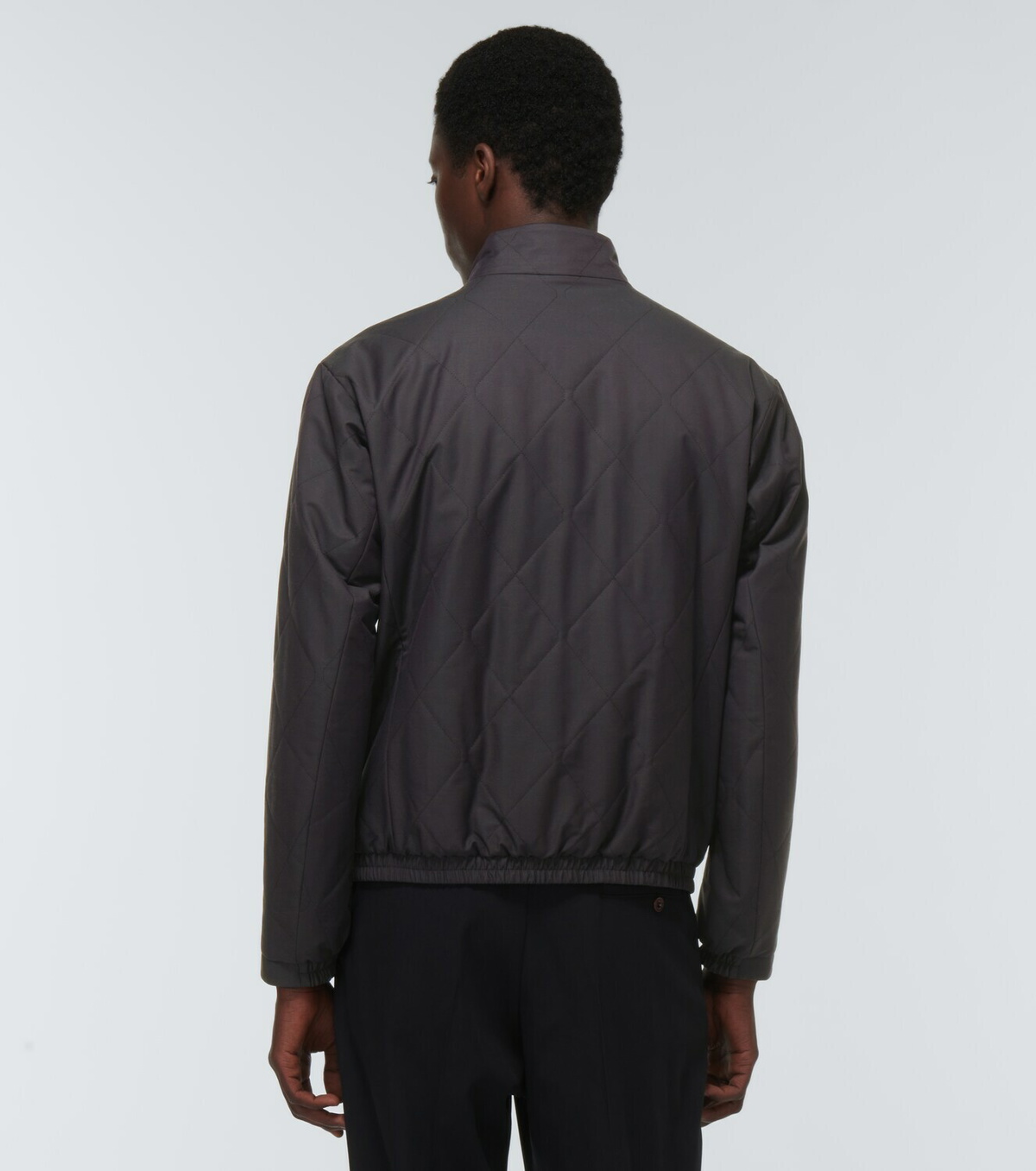 Berluti Ferro leather trimmed jacket Berluti