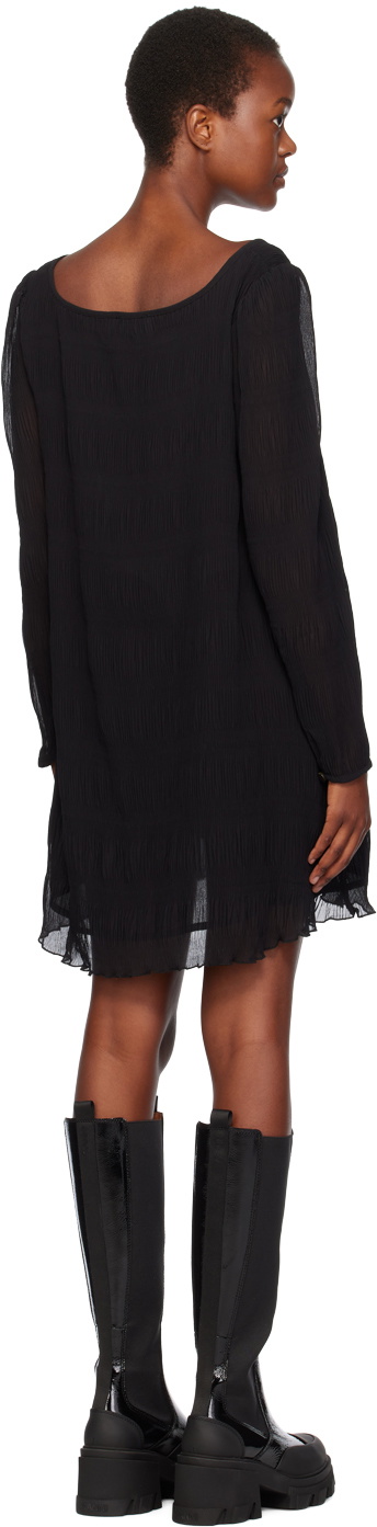 GANNI Black Pleated Minidress GANNI