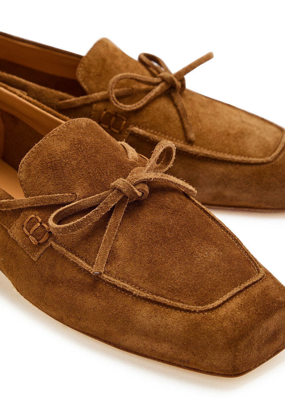 Aeyde Jasper Suede Loafers Brown Aeyde
