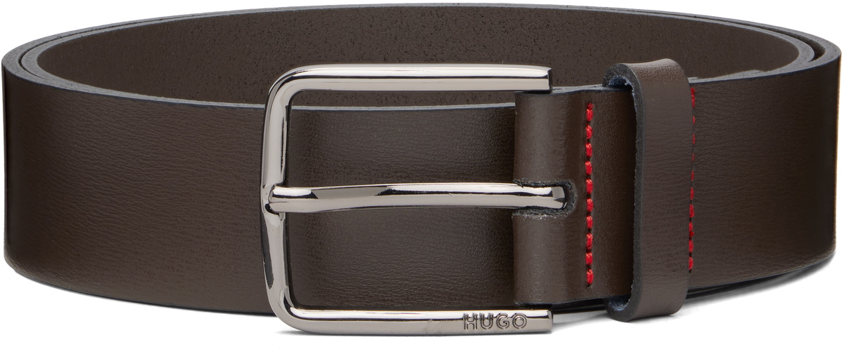 Hugo Brown Leather Belt Hugo Boss