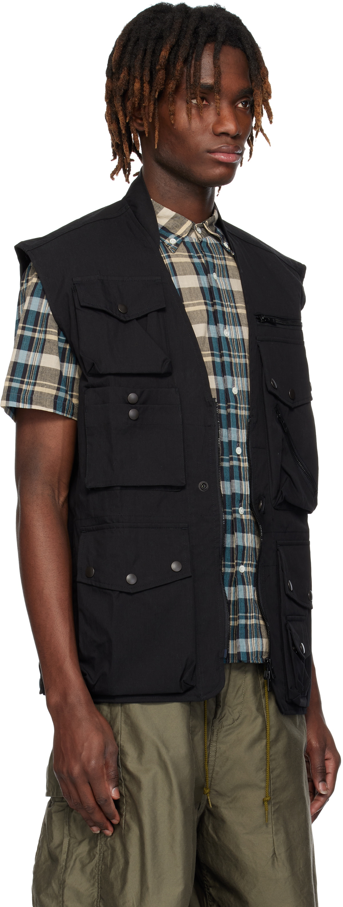 NEEDLES Black Field Vest Needles