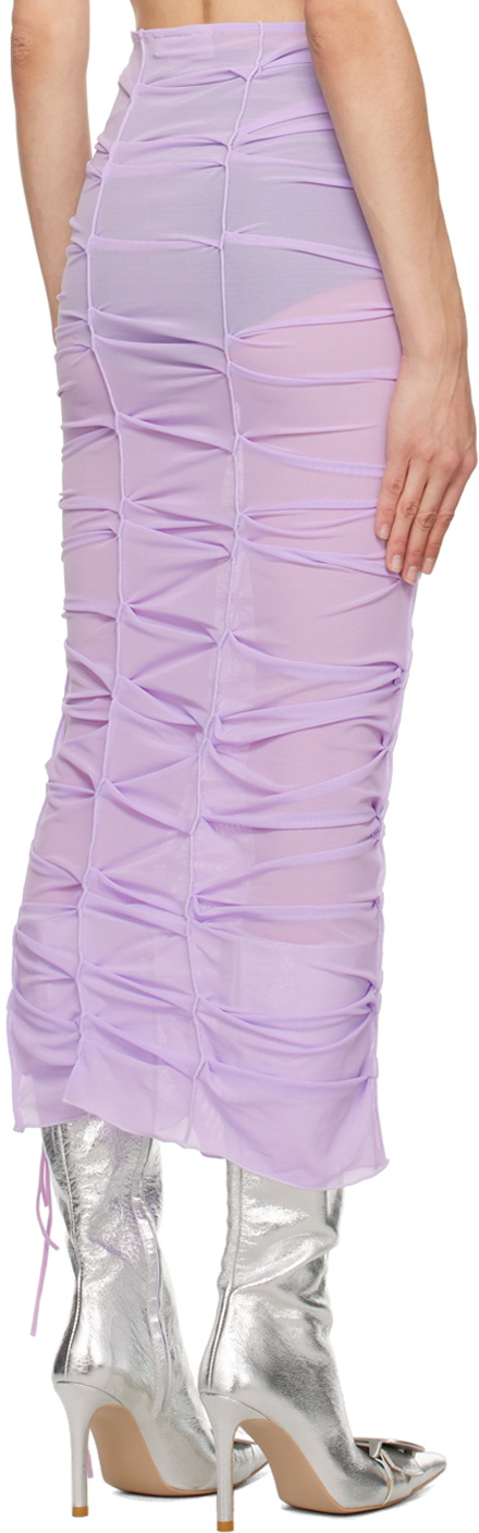 FANCÌ Purple Mottling Maxi Skirt