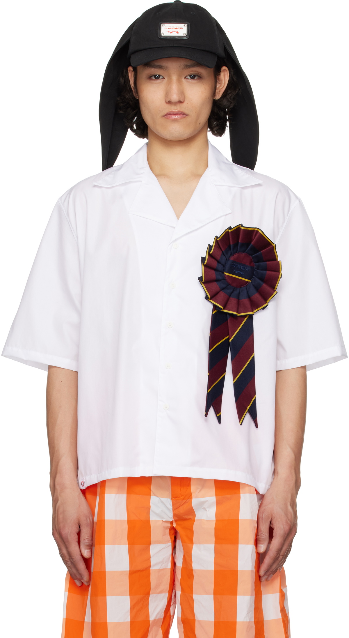 Charles Jeffrey LOVERBOY White Rosette Shirt Charles Jeffrey Loverboy