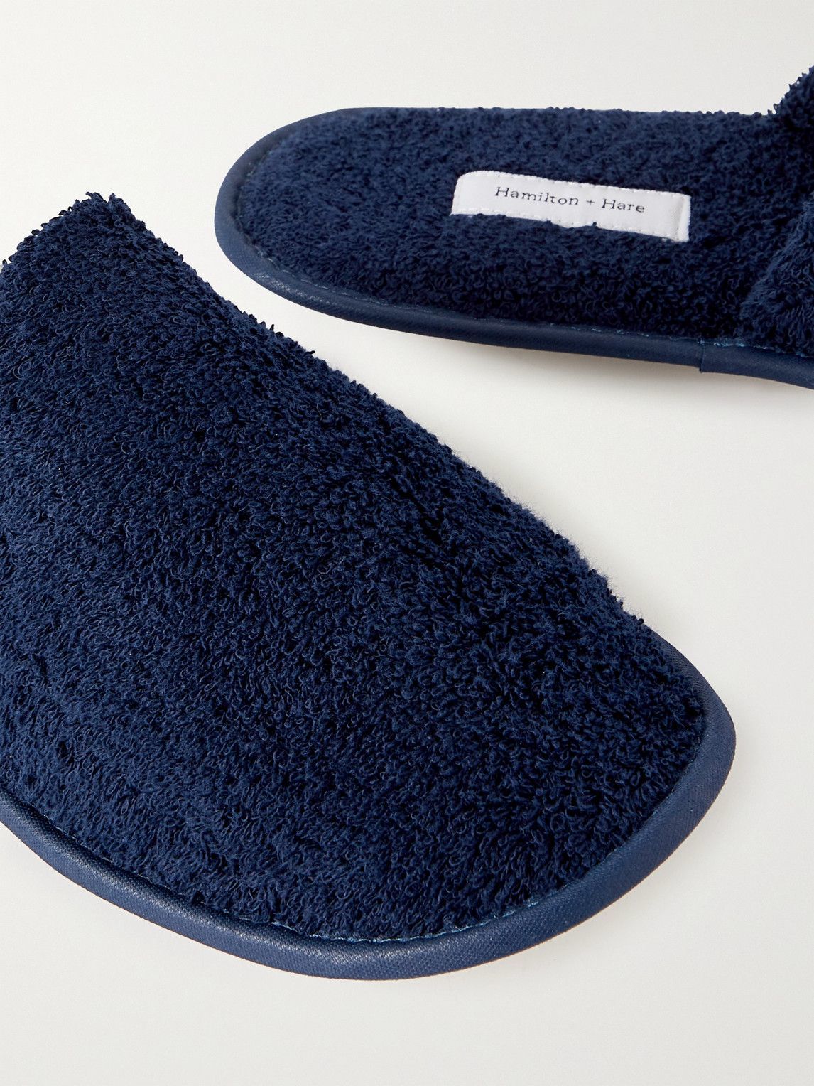 Hamilton And Hare - Cotton-Terry Slippers - Blue Hamilton and Hare