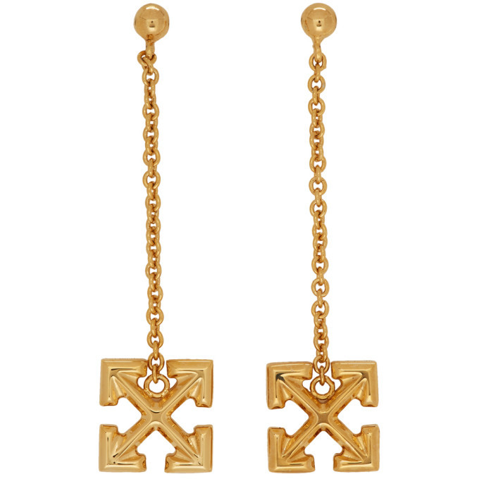Off-White Gold Arrows Earrings Off-White