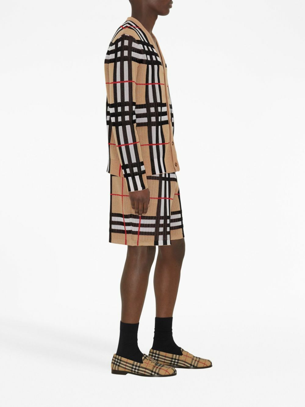 BURBERRY - Check Motif Cardigan Burberry
