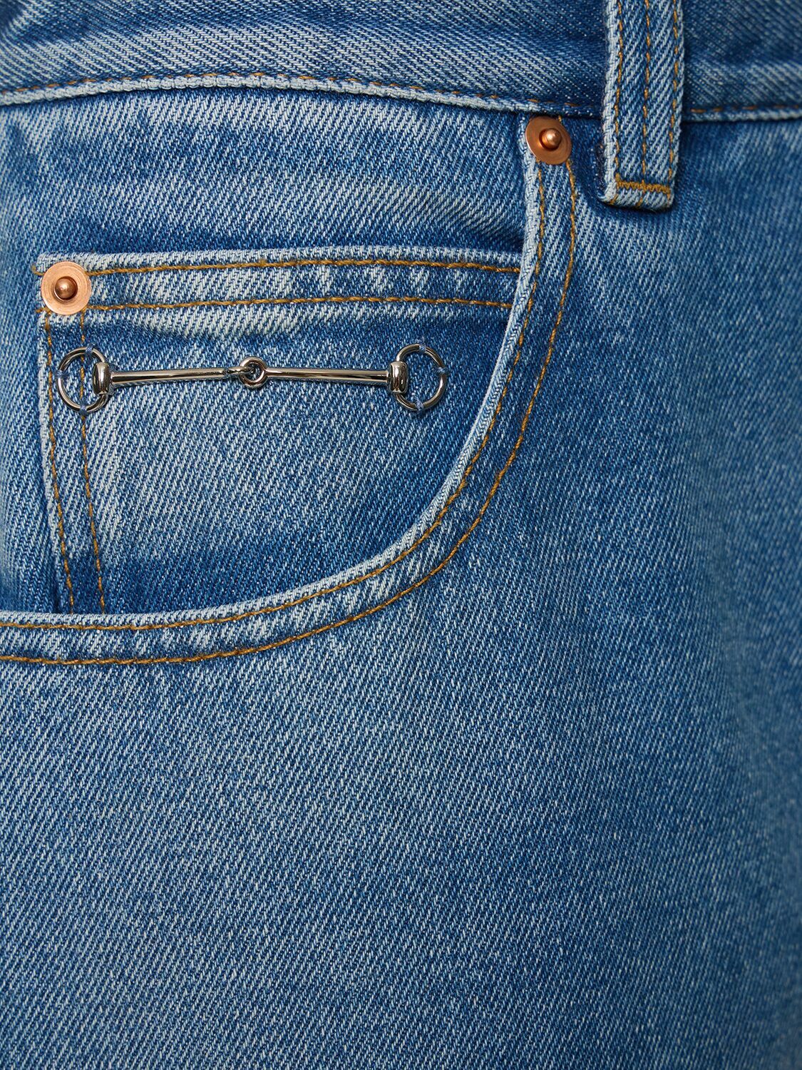 GUCCI - Denim Pants W/ Slim Horsebit Gucci