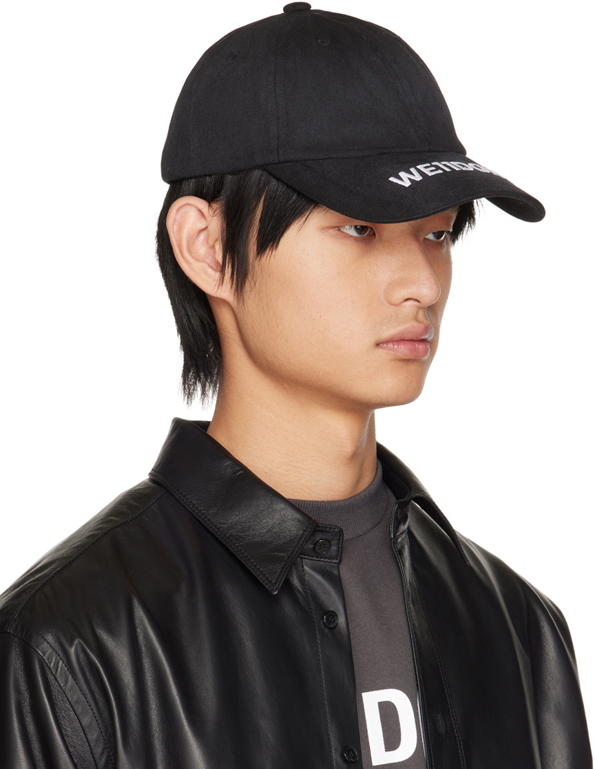 We11done Black Embroidered Cap We11done