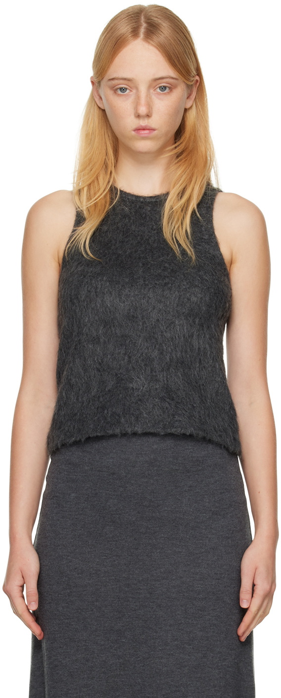 Our Legacy Gray Wave Tank Top Our Legacy