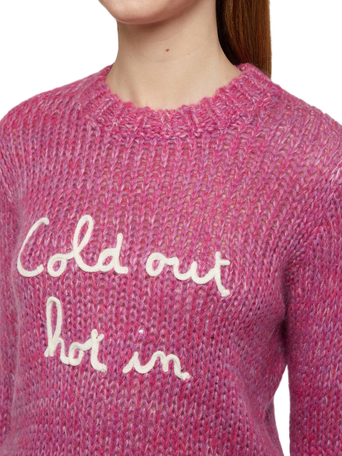 MC2 Saint Barth Woman Crewneck Soft Sweater With Cold Out Hot In ...
