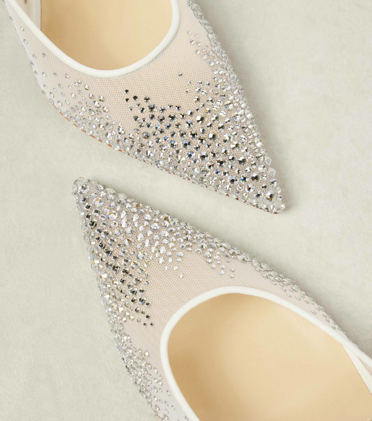 Jimmy Choo Love 85 crystal-embellished mesh pumps Jimmy Choo