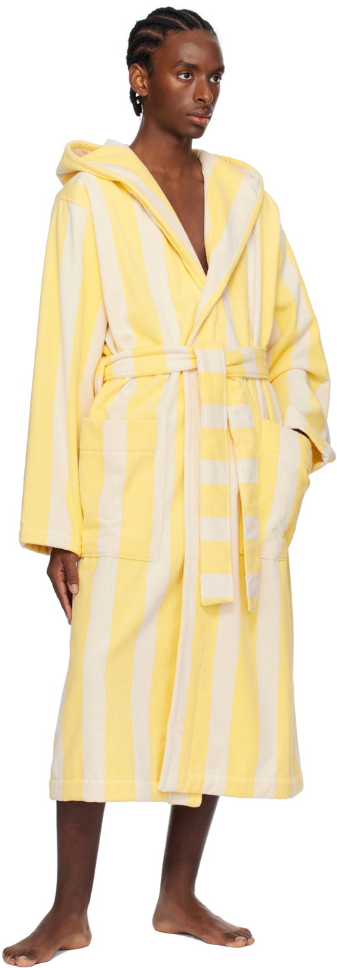 Tekla Yellow Hooded Bathrobe Tekla Fabrics