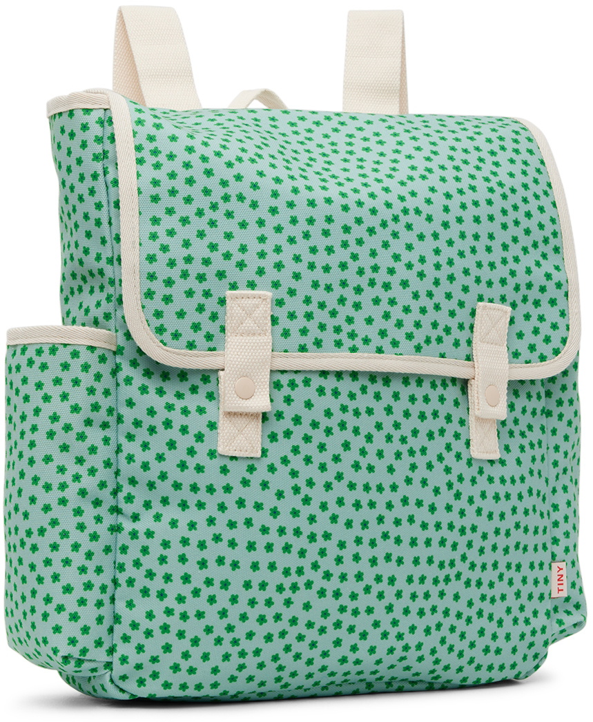 TINYCOTTONS Kids Green Flowers Backpack TINYCOTTONS
