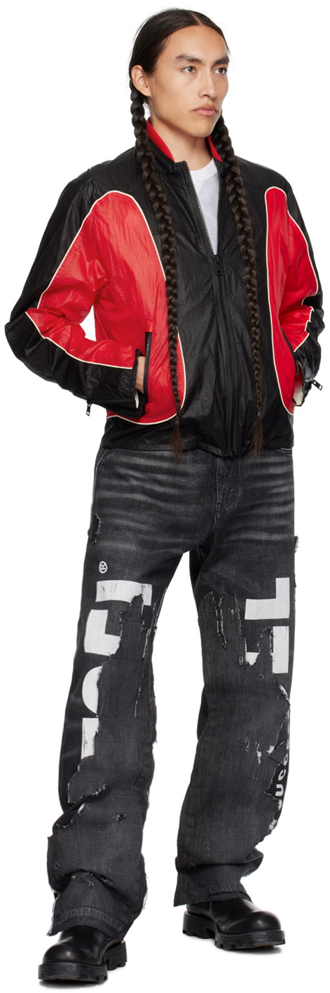 Diesel Black & Red Paneled Jacket Diesel