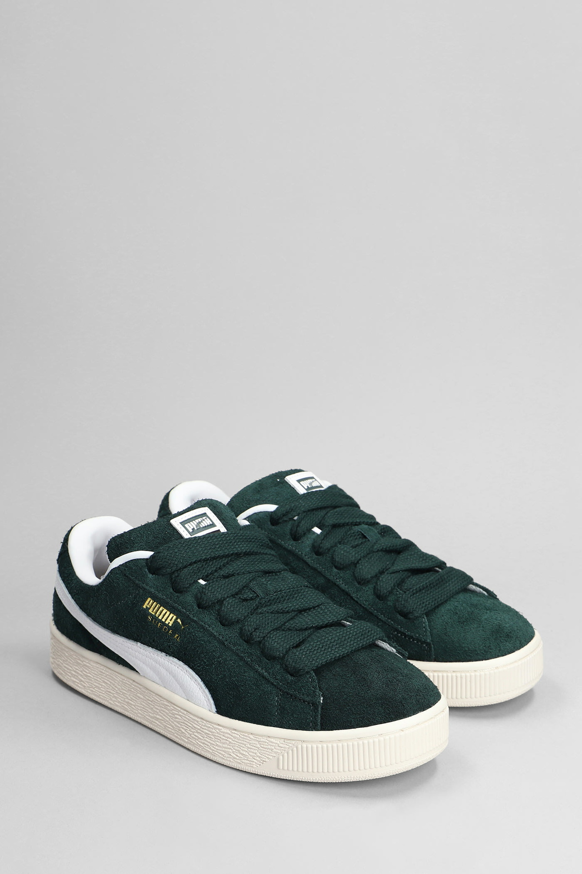 Puma Suede Xl Sneakers In Green Suede Puma