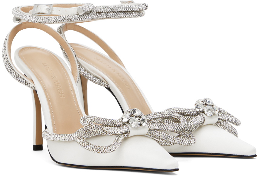 MACH & MACH White Double Bow Heels MACH & MACH