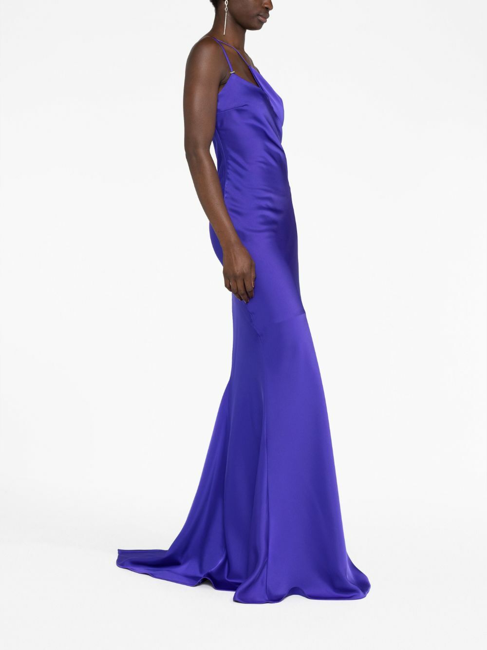 The Attico Purple Melva Asymmetric Gown The Attico