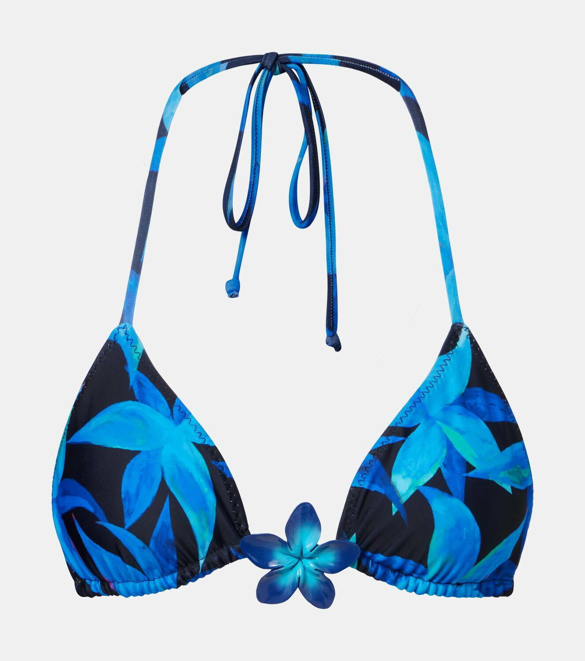 Same Island floral-appliqué bikini top Same