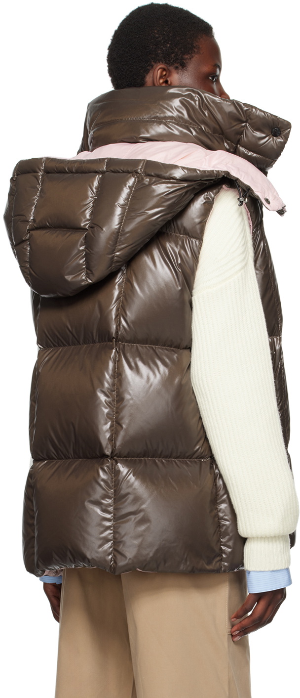Moncler Brown Luzule Down Vest Moncler