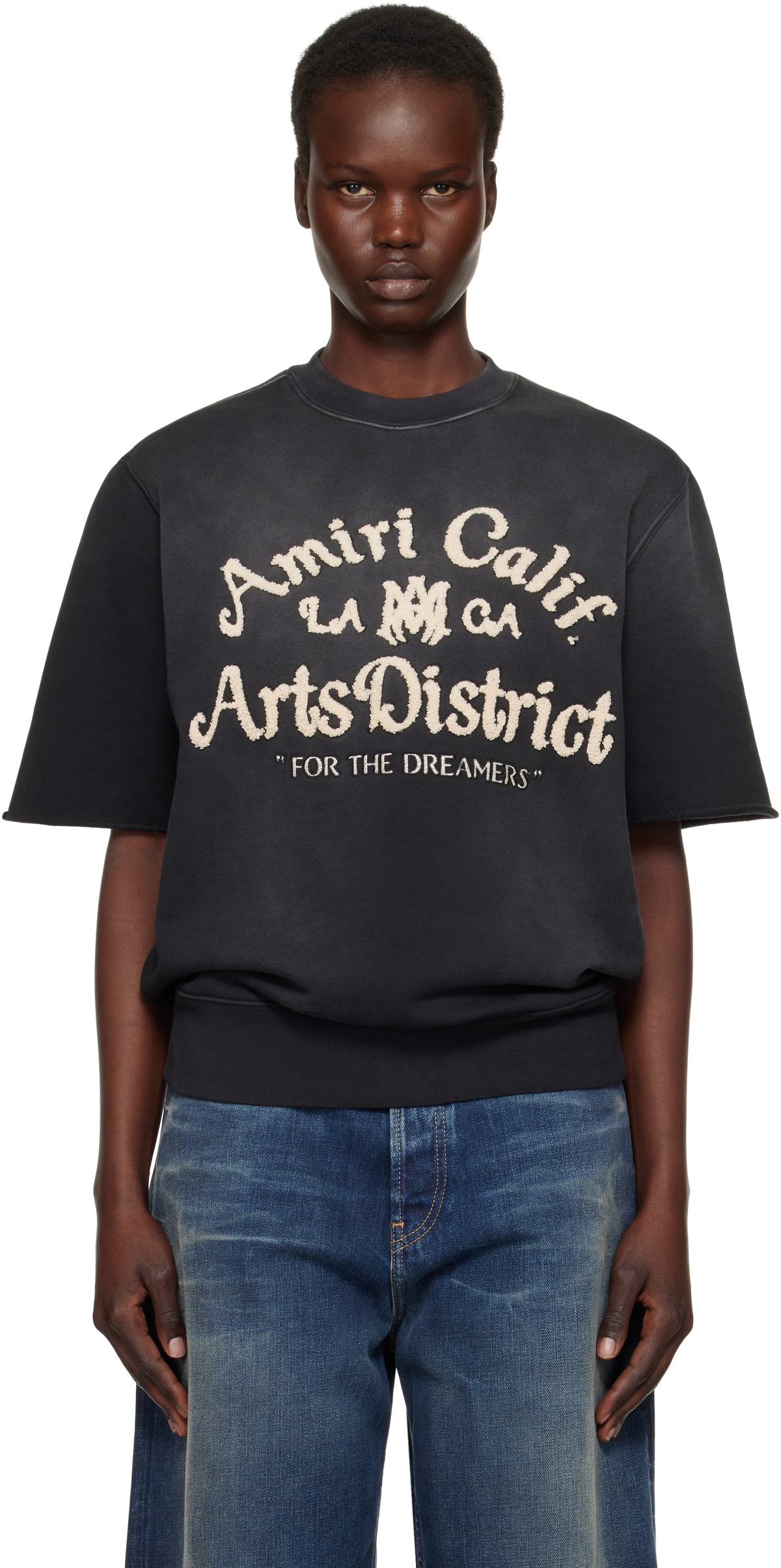 AMIRI Black 'Amiri Arts District' Short Sleeve Crew T-shirt Amiri