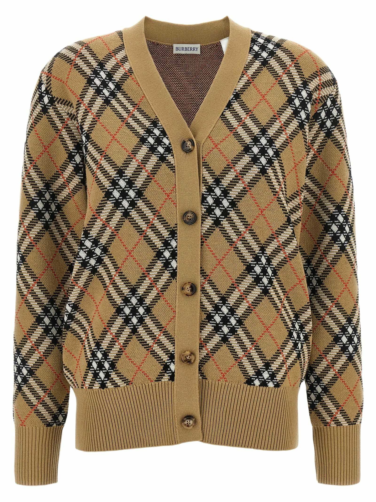 Cardigan Burberry Check Burberry