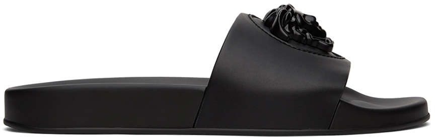 Versace Black 'La Medusa' Slides Versace