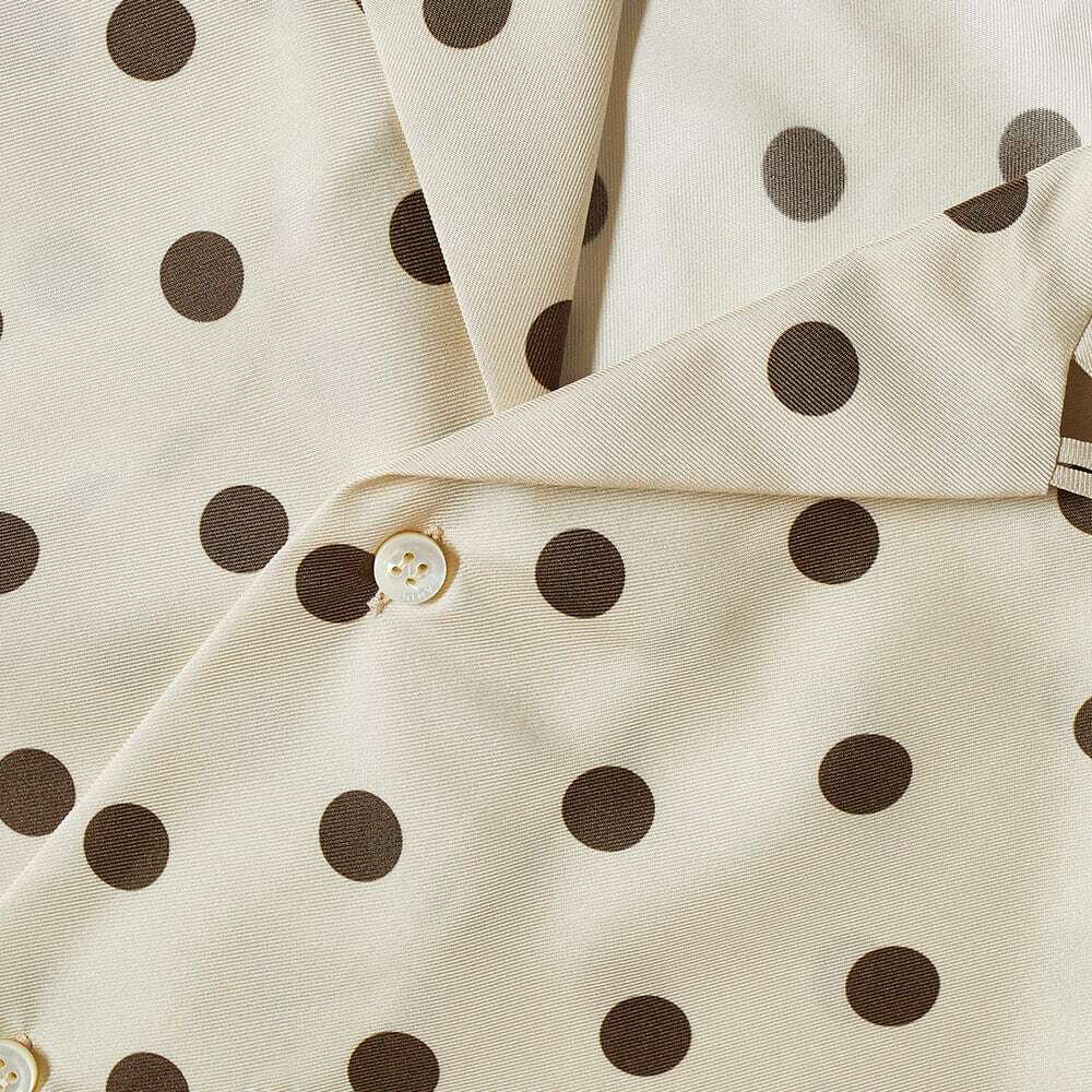 AMIRI Polka Dots Silk Vacation Shirt in Alabaster Amiri