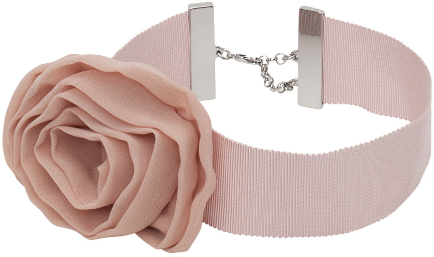 Blumarine Pink Rose Choker Blumarine