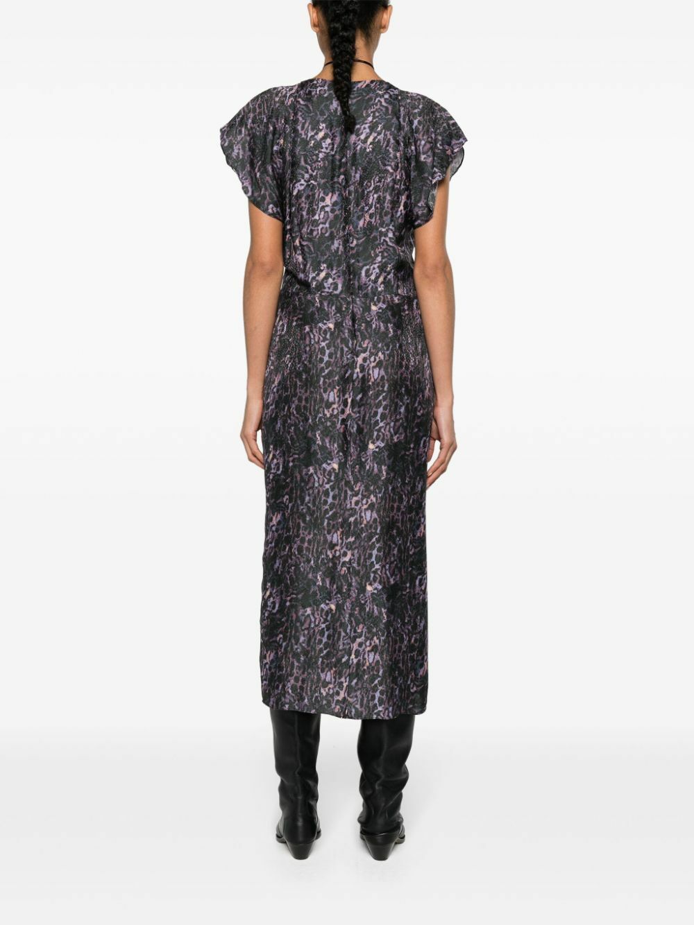 ISABEL MARANT Purple Lyndsay Animal-Print Dress Isabel Marant
