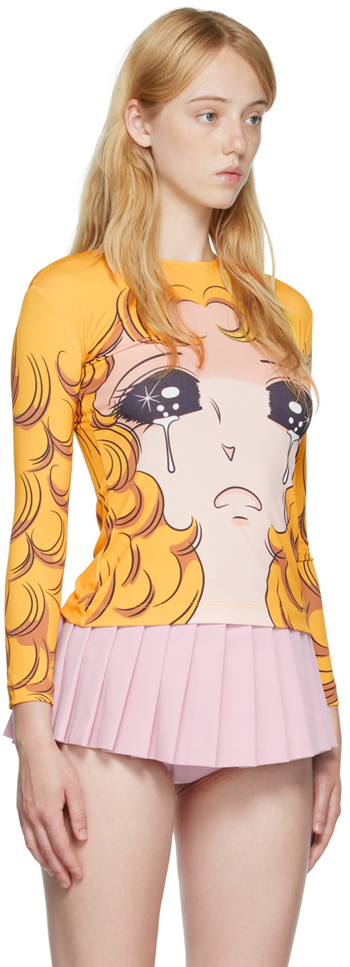 Pushbutton SSENSE Exclusive Yellow Crying Girl T-Shirt Pushbutton