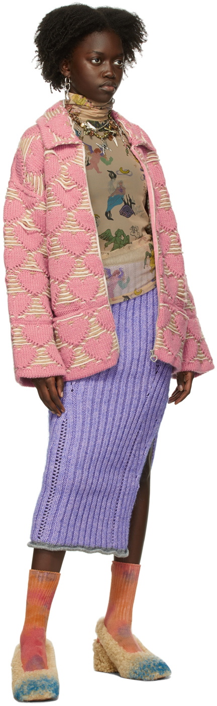 Marco Rambaldi Pink Wool Heart Jacket Marco Rambaldi