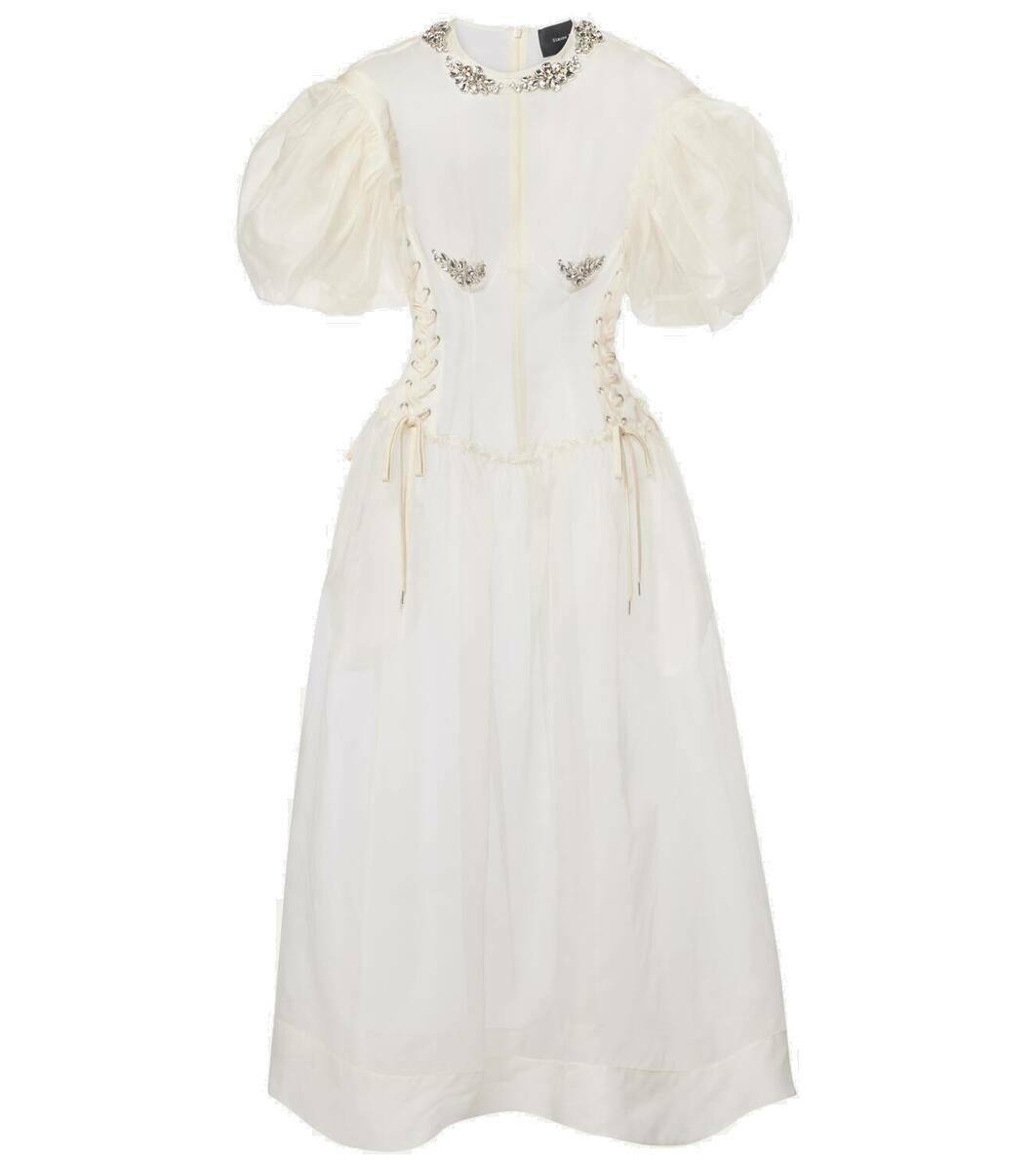 Simone Rocha Embellished silk corset gown Simone Rocha