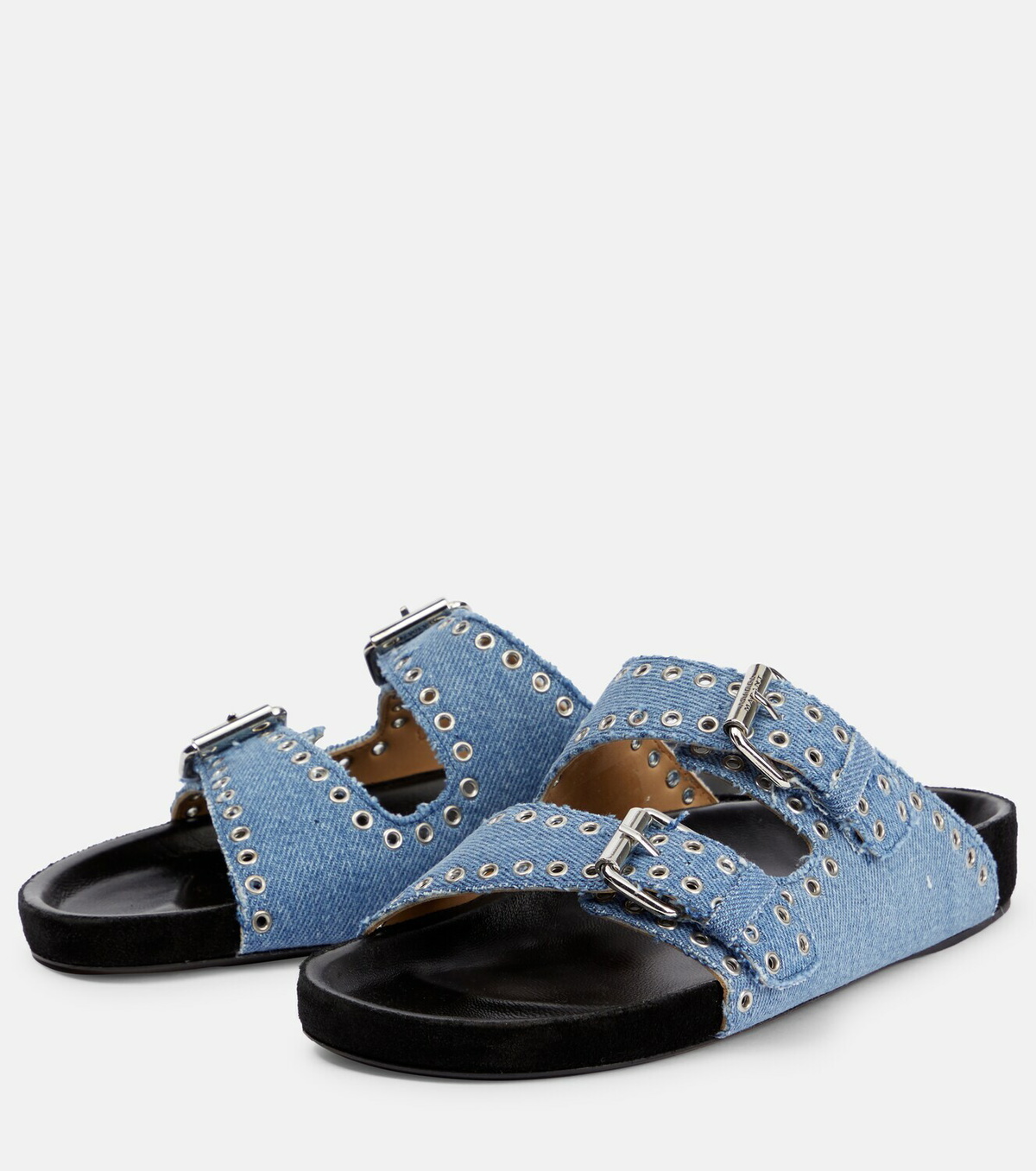 Isabel Marant - Lennyo embellished denim sandals Isabel Marant