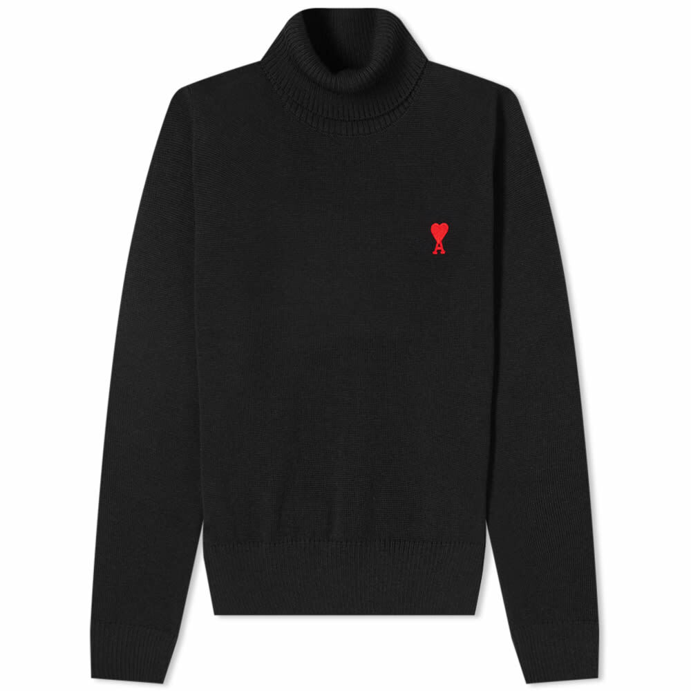 AMI Women's ADC Turtleneck Knit Sweater in Black AMI