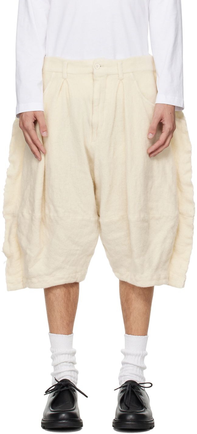 Comme des Garçons Homme Plus Off-White Brushed Shorts Comme des Garcons ...