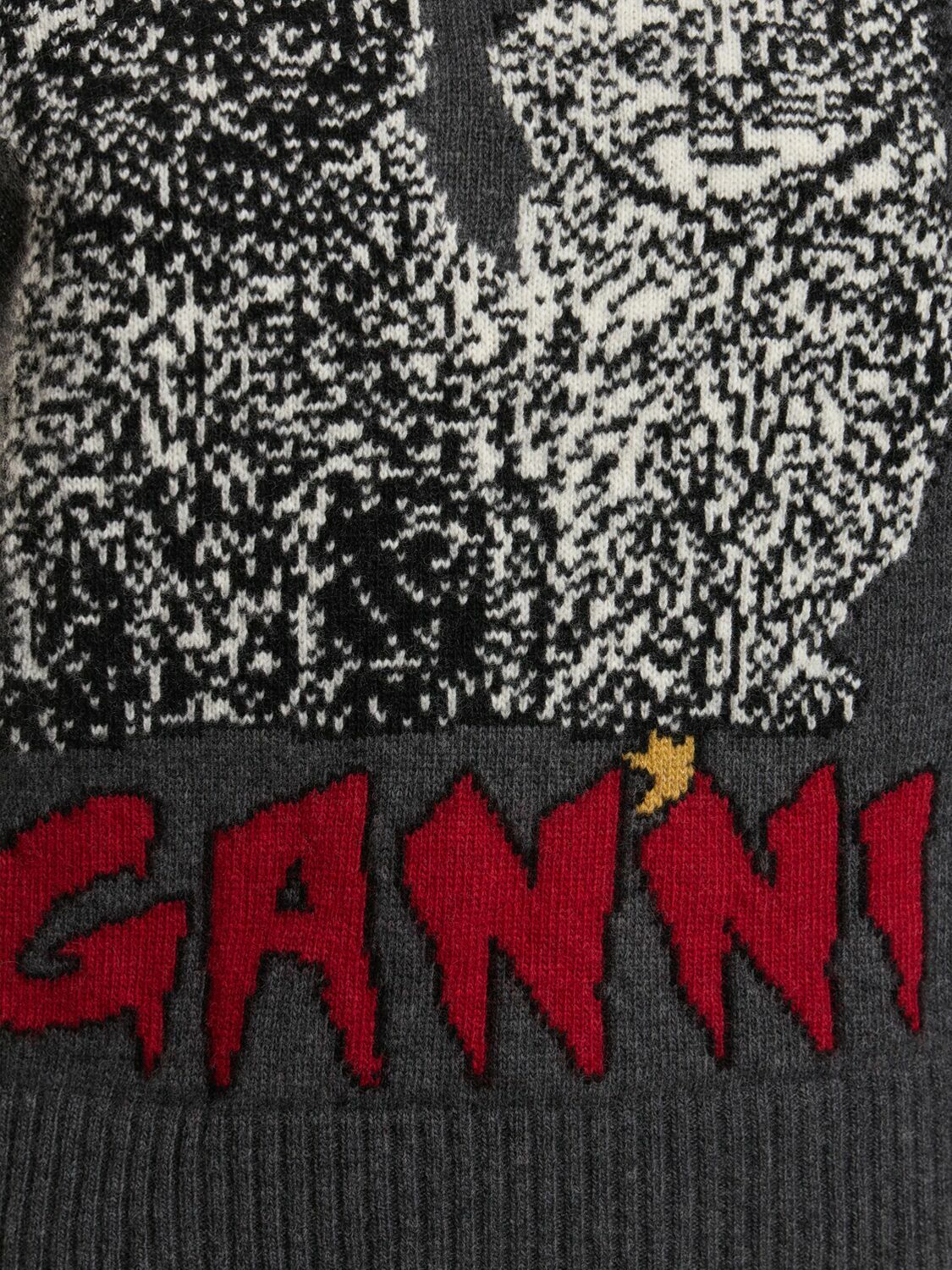 GANNI Cats Wool Blend Vest GANNI