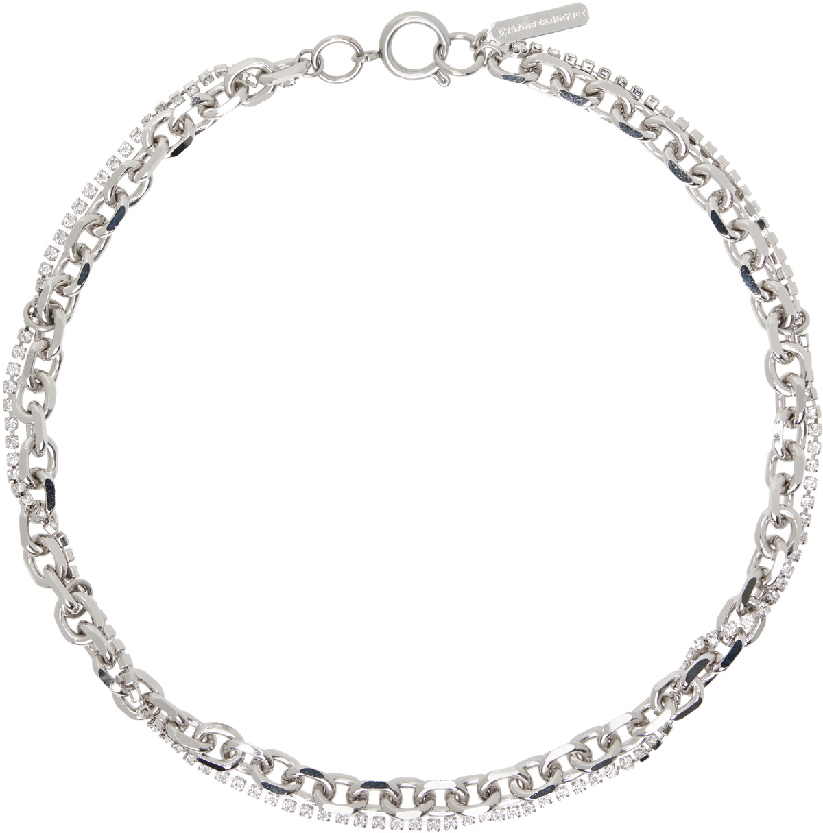 Justine Clenquet Silver Dana Crystal Necklace Justine Clenquet